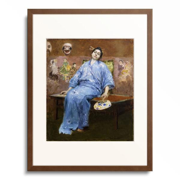 Artist: Melchers, Gari,1860-1932 Imagetitle: Geisha at Rest. Dimensions: 36 x 30.7 cm Medium: Oil/Canvas Location: Chris...