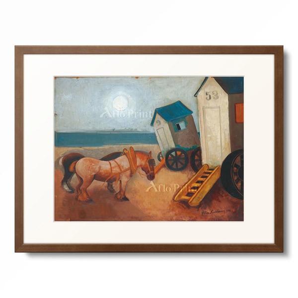 Artist: Nusbaum, Felix,1904-1944 Imagetitle: Horses by the Seashore. 1936 Dimensions: 47,7 x 62,6 cm Medium: Oil on boar...