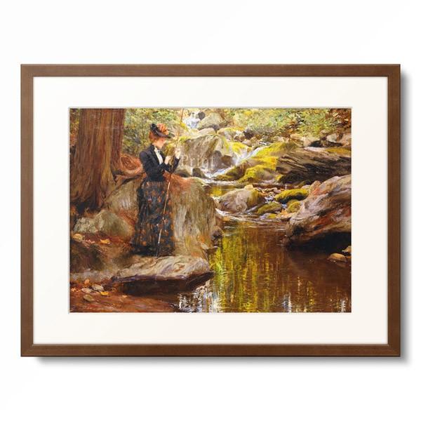 Artist: Jones, Francis Coates,1857-1932 Imagetitle: Baiting the Line. Dimensions: 48.2 x 66 cm Medium: Oil/Canvas Locati...