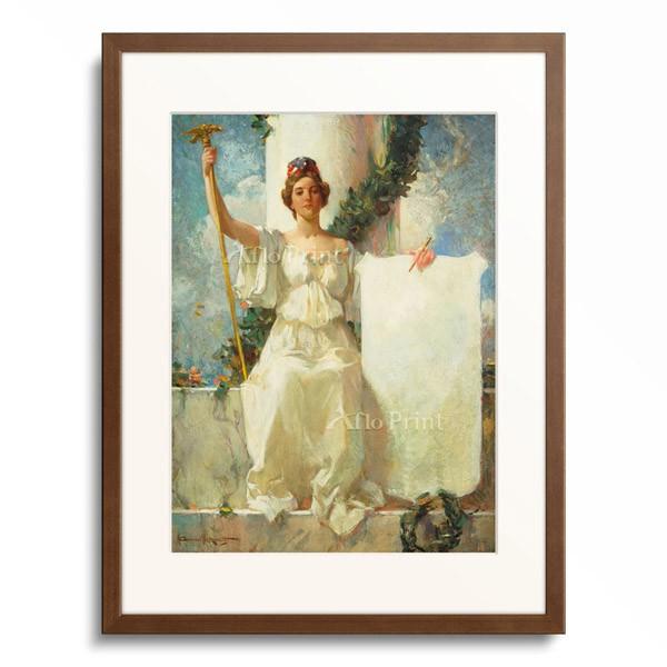 Artist: Granville-Smith, Walter,1870-1938 Imagetitle: Coil of Justice. Ca. 1890-95 Dimensions: 61 x 46 cm Medium: Oil/Ca...