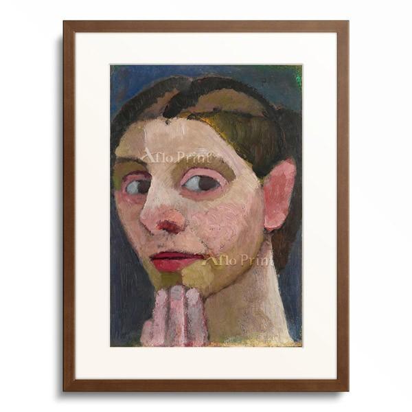 Artist: Modersohn-Becker, Paula,1876-1907 Imagetitle: Self portrait with her hand on her chin. 1906/07 Dimensions: 29 x ...