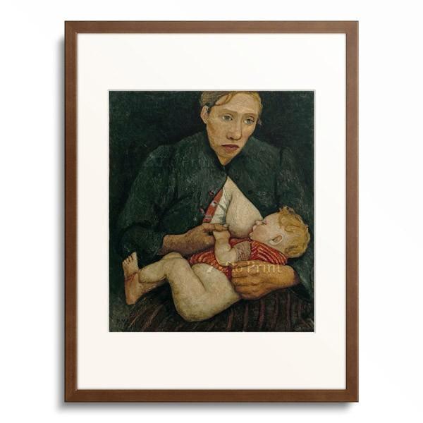 Artist: Modersohn-Becker, Paula,1876-1907 Imagetitle: A Mother breast-feeding her Child. 1903 Dimensions: 70 x 58,8 cm M...