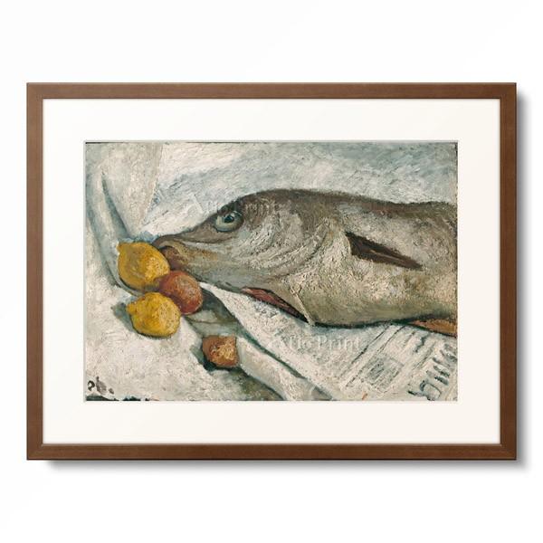 Artist: Modersohn-Becker, Paula,1876-1907 Imagetitle: Still life with fish. 1906 Dimensions: 26, x 38,2 cm Medium: oil o...