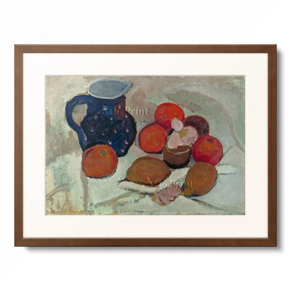 Artist: Modersohn-Becker, Paula,1876-1907 Imagetitle: Still life with blue, white spotted jar (II). 1906 Dimensions: 40,...