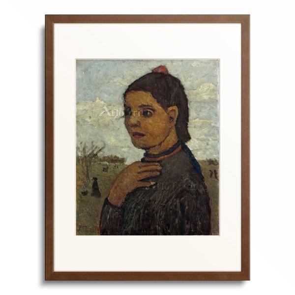 Artist: Modersohn-Becker, Paula,1876-1907 Imagetitle: Bust portrait of an Italian girl in front of a landcape. 1906 Dime...