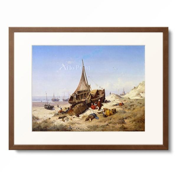 Artist: Achenbach, Andreas,1815-1910 Imagetitle: Low tide. 1837 Dimensions: 46,6 x 61 cm Medium: Oil/Canvas,on hardboard...