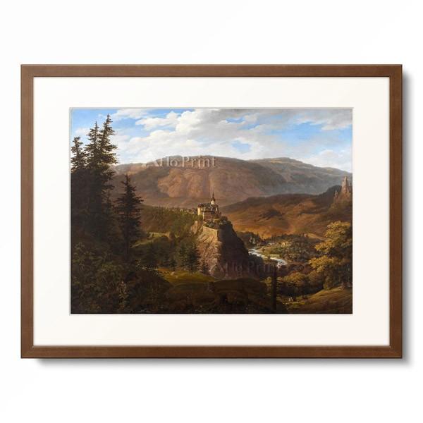Artist: Ahlborn, Wilhelm,1796-1857 Imagetitle: Castle Schwarzburg, Thuringia. 1826 Dimensions: 68,6 x 94,3 cm Medium: Oi...