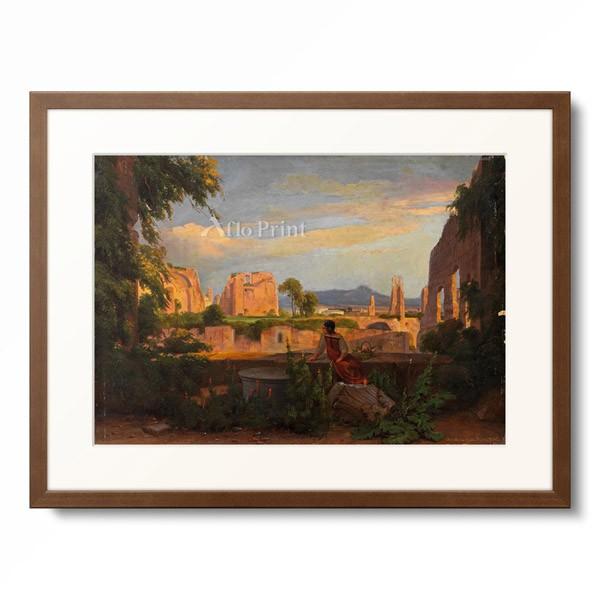 Artist: Ahlborn, Wilhelm,1796-1857 Imagetitle: Ruins of the Villa Mills on the Palatine, Rome. 1843 Dimensions: 33,2 x 4...