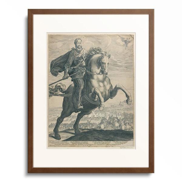 Artist: Sadeler the Younger, Egidius,ca. 1570-1629,after Adiaen de Vries Imagetitle: Equestrian portrait of Rudolf II. A...