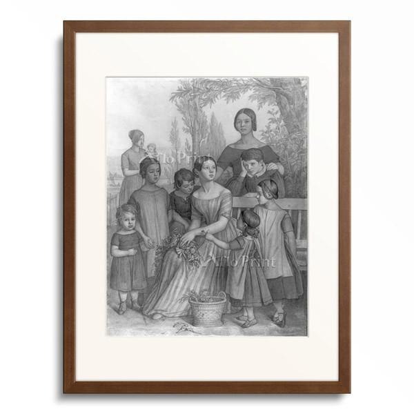 Artist: Wasmann, Rudolf Friedrich,1805-1886 Imagetitle: The nine siblings of the Wagner family. About 1845 Dimensions: 6...