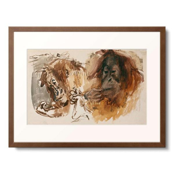 作家名： マックス・スレフォークト (1868年-1932年)国籍：  ドイツ ジャンル：  印象派 Artist:  Slevogt, Max,1868-1932 Imagetitle:  The orang-utan Seemann. ...