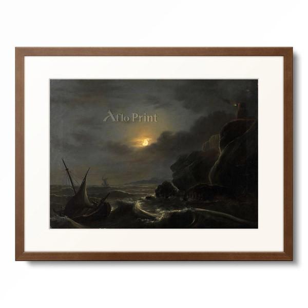 Artist: Ramberg, Johann Heinrich,1763-1840 Imagetitle: Storm at sea. 1802 Dimensions: 45 x 64 cm Medium: Lwd Location: H...