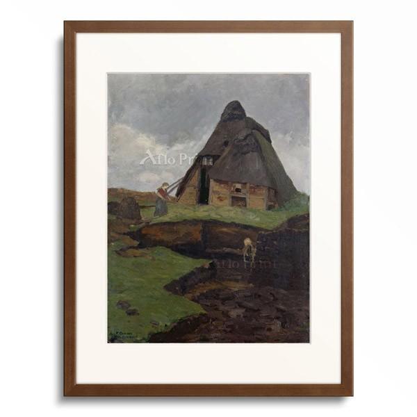 Artist: Overbeck, Fritz,1869-1909 Imagetitle: Moorkate mit Kind und Frau. 1894 Dimensions: 62,3 x 46,2 cm Medium: Pappe ...