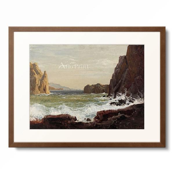 Artist: Schirmer, Wilhelm Ferd.August,1802-1866 Imagetitle: Kuste von Capri. 1829 Dimensions: 25,4 x 34,3 cm Medium: Pap...