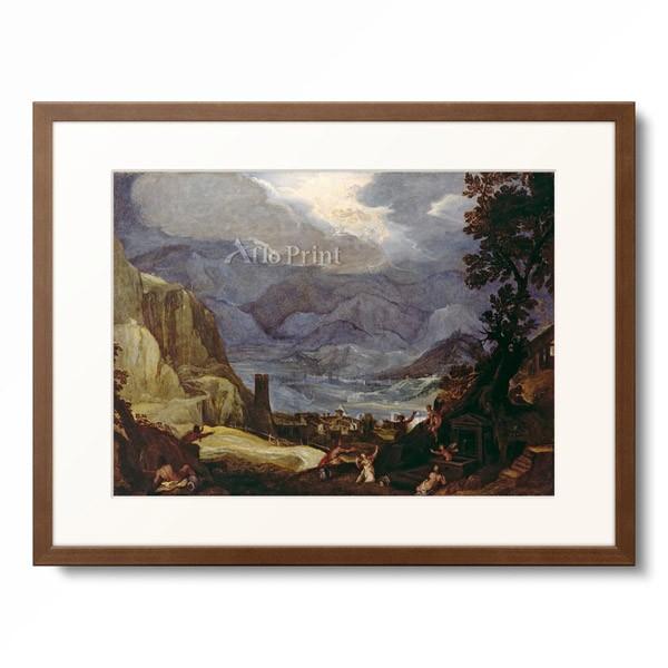 Artist: Toeput, Lodewijk (called Pozzoserrato),ca. 1550-1605 Imagetitle: Landschaft mit Sturz des Phaethon. 1599 Dimensi...