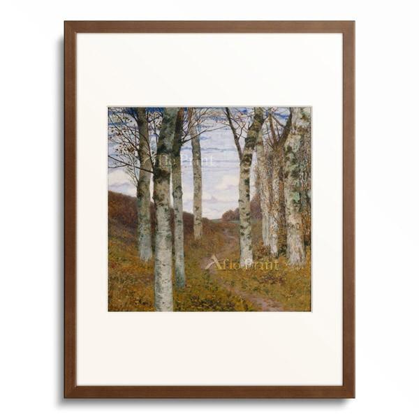 Artist: Ende, Hans am,1864-1918 Imagetitle: Birch trees in autumn. About 1898 Dimensions: 61,5 x 61,5 cm Medium: Oil/Woo...