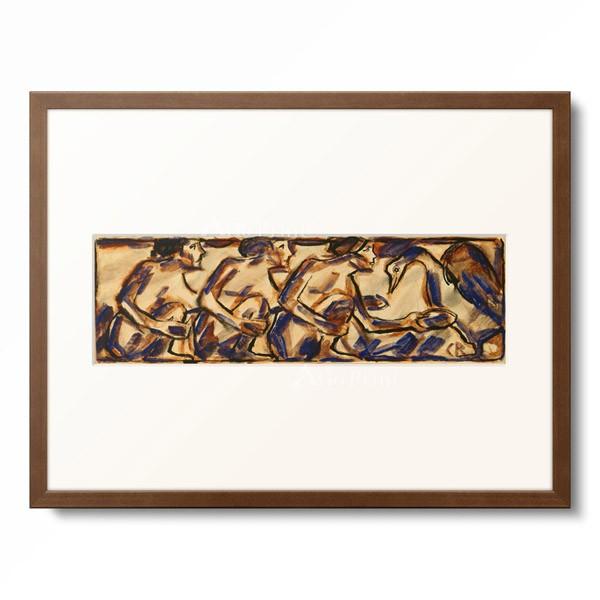 Artist: Rohlfs, Christian,1849-1938 Imagetitle: Frieze. 1913 Dimensions: 19,1 x 61,1 cm Medium: Watercolour on Paper Loc...