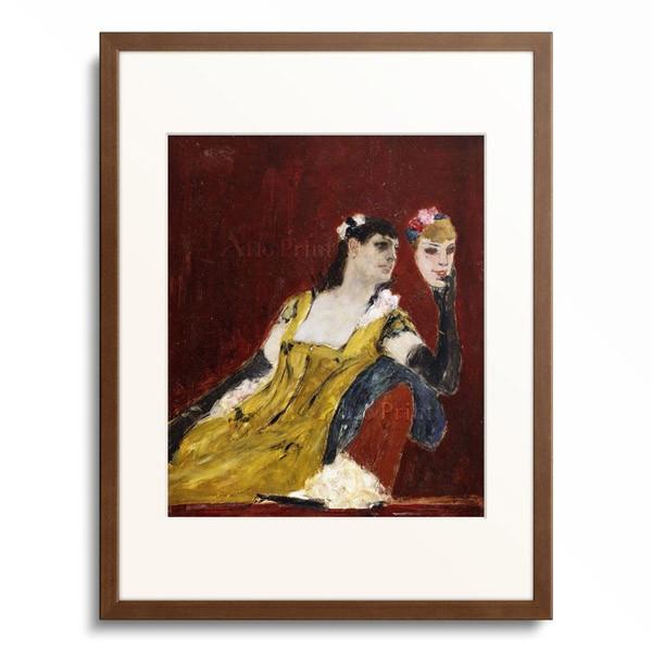 Artist: Rops, Felicien,1833-1898 Imagetitle: Woman with a Mask. Ca. 1888 Dimensions: 28 x 13 cm Medium: Ol/Papier/Karton...