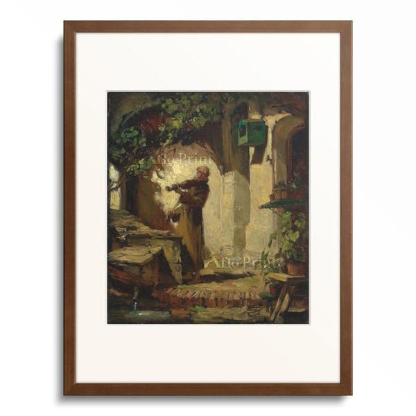 作家名： カール・シュピッツヴェーク ( 1808年 - 1885年 ) 国籍： ドイツ ジャンル ： ロマン主義Artist: Spitzweg, Carl,1808-1885 Imagetitle: The Violinist. Dim...