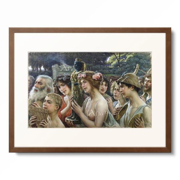 Artist: Saccaggi, Cesare,1868-1934 Imagetitle: Alma Natura Ave. (The picture depicts a procession in honour of Mother Na...