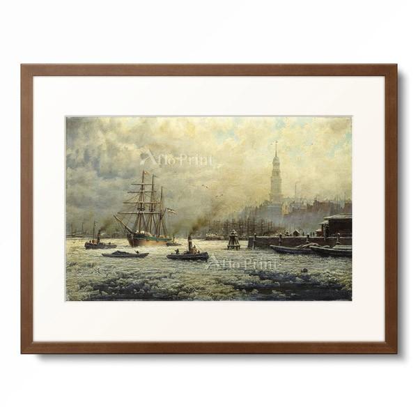 Artist: Schmitz, Georg,1851-1917 Imagetitle: The Port of Hamburg. 1893 Dimensions: 24 x 36 cm Medium: Oil/Canvas Locatio...