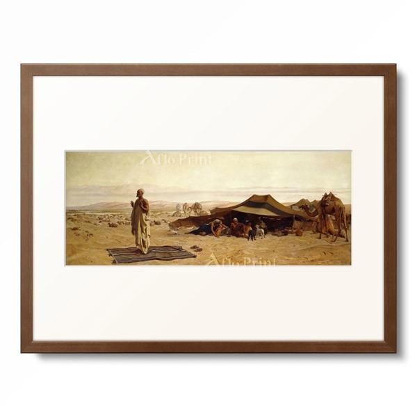 Artist: Goodall, Frederick,1822-1904 Imagetitle: The Head of the House at Prayer. 1872 Dimensions: 99 x 248.8c m Medium:...