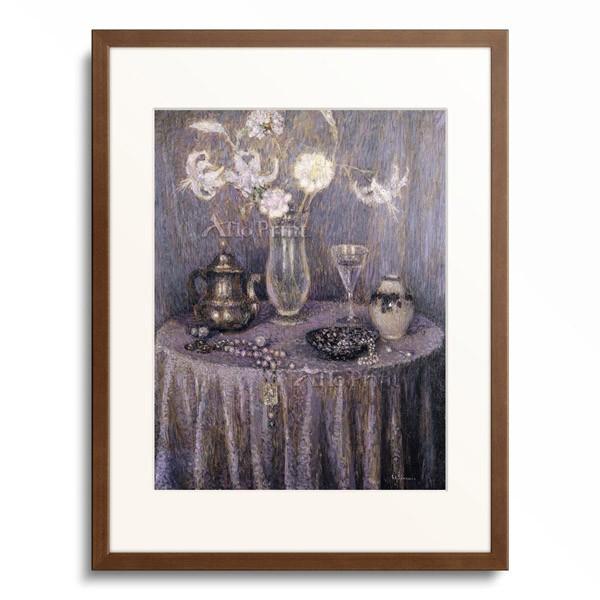 Artist: Le Sidaner, Henri,1862-1939 Imagetitle: The Table, Gray Harmony. 1927 Dimensions: 92 x 73.5 cm Medium: Oil/Canva...