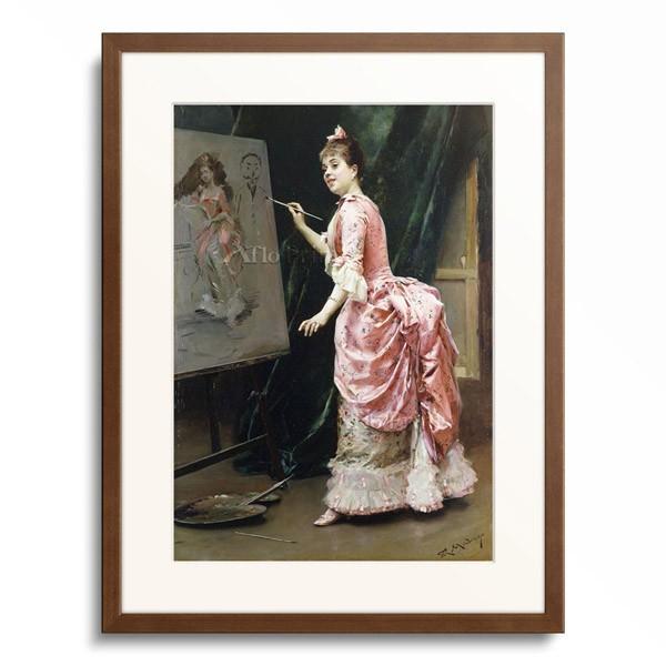 Artist: Madrazo, Raimundo de,1841-1920 Imagetitle: In the Study. (The model for this picture was Aline Masson and is see...