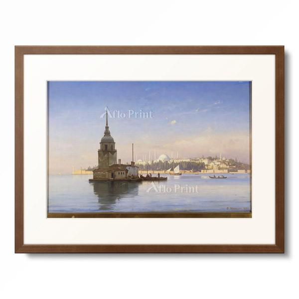 Artist: Neumann, Carl,1833-1891 Imagetitle: Leander's Tower (the Maiden's Tower) with Constantinople Beyond. 1877 Dimens...