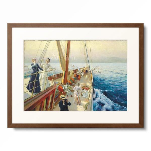 Artist: Stewart, Julius Leblanc,1855-1919 Imagetitle: Yachting in the Mediterranean. 1896 Dimensions: 110,5 x 161,3 cm M...