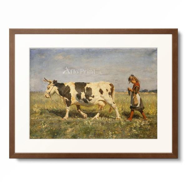 Artist: Therkildsen, Michael,1850-1925 Imagetitle: Off to Market. 1892 Dimensions: 47 x 64 cm Medium: Oil/Canvas Locatio...