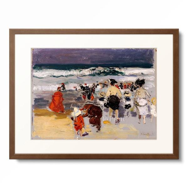 Artist: Sorolla, Joaquin,1863-1923 Imagetitle: On the beach, Biarritz. 1906 Dimensions: 16 x 22 cm Medium: Oil on board ...