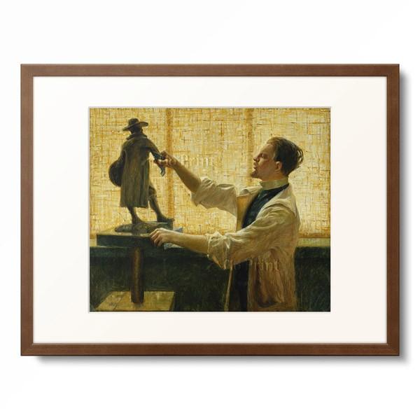 Artist: Nyberg, Vitalis,1883-1916 Imagetitle: The Sculptor Carl Eldh in his Studio. 1908 Dimensions: 116 x 135.5 cm Medi...