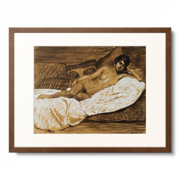 Artist: Steinlen, Theophile-Alexandre,1859-1923 Imagetitle: Nude Outstretched. Dimensions: 50.2 x 66 cm Medium: Charcoal...