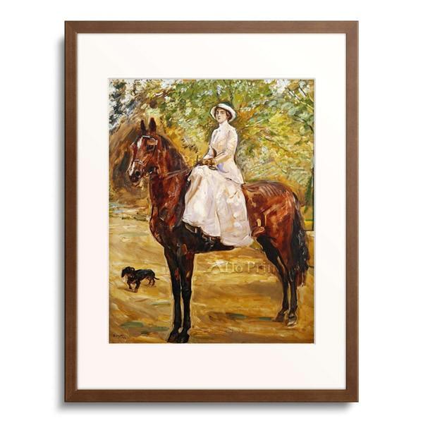 作家名： マックス・スレフォークト (1868年-1932年)国籍：  ドイツ ジャンル：  印象派 Artist:  Slevogt, Max,1868-1932 Imagetitle:  Woman in White Riding a ...