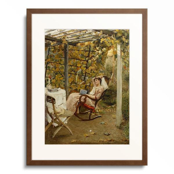 Artist: Bluhm, Oscar,1867-1912 Imagetitle: In the Pergola. 1894 Dimensions: 50.8 x 36.8 cm Medium: Oil/Canvas Location: ...