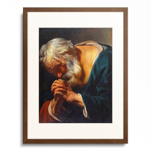 Artist: Jordaens, Jacob,1593-1678 Imagetitle: The Penitent Saint Peter. Dimensions: 64.2 x 49.5 cm Medium: Oil/Wood Loca...