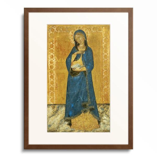 Artist: Ceccarelli, Naddo,active ca. 1347 Imagetitle: The Virgin Annunciate. Dimensions: 24.1 x 14.6 cm Medium: Tempera ...