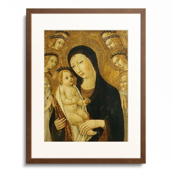 Artist: , Imagetitle: The Madonna and Child, with Saints Anthony Abbott and Bernardino of Siena, Surrounded by Angels. D...