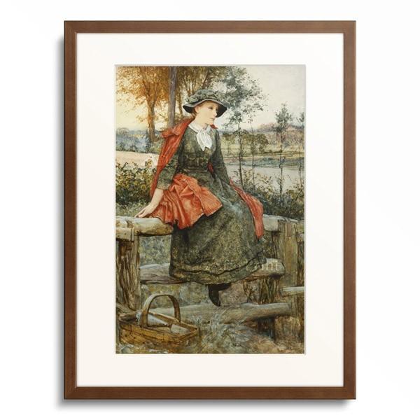 Artist: Johnson, Edward Killingworth,1825-1896 or 1923 Imagetitle: The Red Cape. 1883 Dimensions: 26 x 17.5 cm Medium: o...