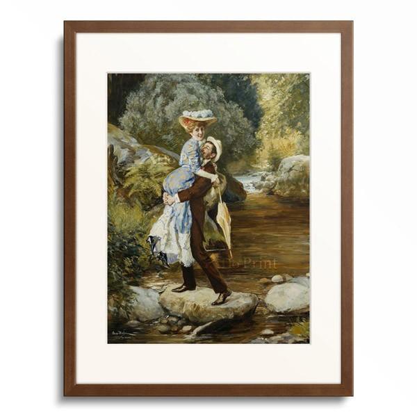 Artist: Bluhm, Oscar,1867-1912 Imagetitle: A Helping Hand. Dimensions: 42 x 31.7 cm Medium: Gouache/Papier,heightened wi...