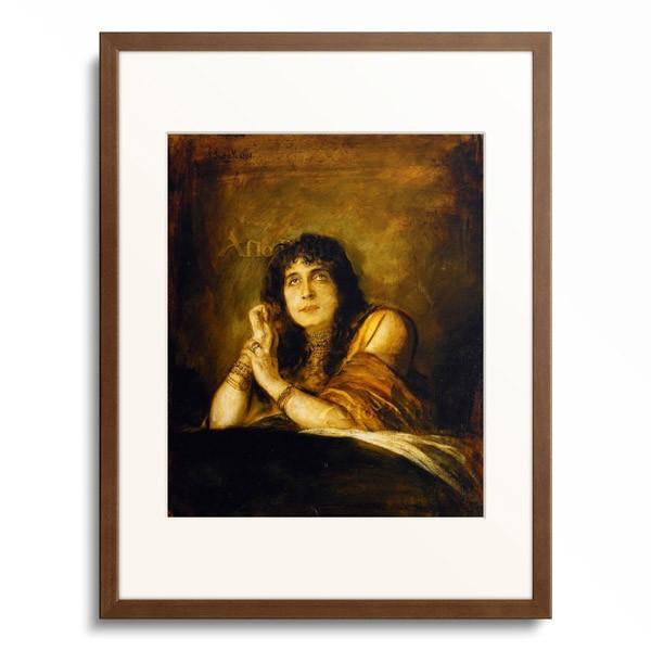 Artist: Lenbach, Franz von,1836-1904 Imagetitle: Portrait of Sarah Bernard, as Lady Macbeth. 1892 Dimensions: 88.9 x 75....
