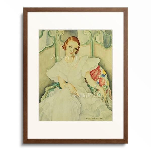 Artist: Wegener, Gerda,1885-1940 Imagetitle: Portrait of a Lady, Half Length. Dimensions: 101.6 x 82 cm Medium: Aquarell...