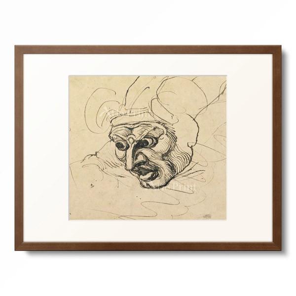 Artist: Fuseli, Henry,1741-1825 Imagetitle: A Threatening Head. Dimensions: 18 x 19.5 cm Medium: Feder und Pinsel Locati...