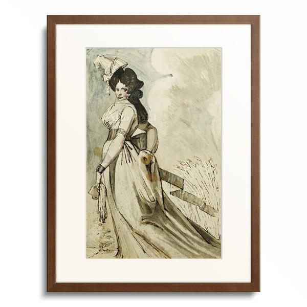 Artist: Fuseli, Henry,1741-1825 Imagetitle: A Lady Walking. Dimensions: 32.8 x 21.1 cm Medium: Bleistift/Tusche,watercol...