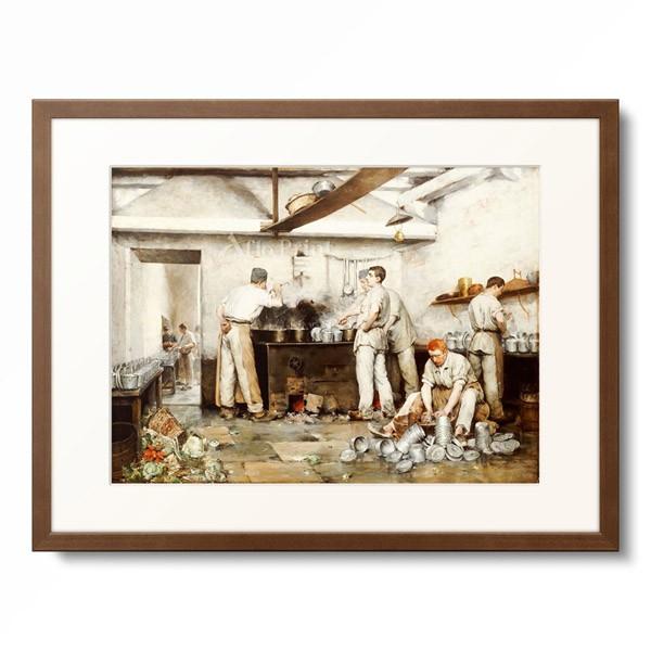 Artist: Roy, Marius,1833-1921 Imagetitle: At the Barracks - Eight Thirty. 1883 Dimensions: 150 x 200 cm Medium: Oil/Canv...