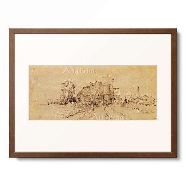 作家名： レンブラント・ファン・レイン ( 1606年 - 1669年 ) 国籍： オランダ ジャンル ： バロックArtist: Rembrandt van Rijn,1606-1669 Imagetitle: An Inn by a R...