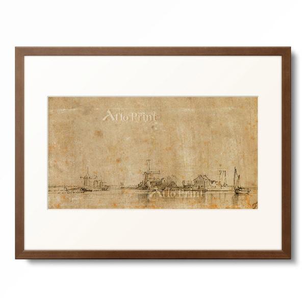 作家名： レンブラント・ファン・レイン ( 1606年 - 1669年 ) 国籍： オランダ ジャンル ： バロックArtist: Rembrandt van Rijn,1606-1669 Imagetitle: View on the A...