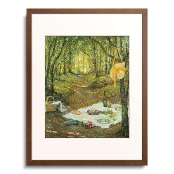 作家名:アンリ・ル・シダネルArtist: Le Sidaner, Henri,1862-1939 国籍:モーリシャスImagetitle:Break in the woods (Le Gouter sous Bois, Gerberoy)...