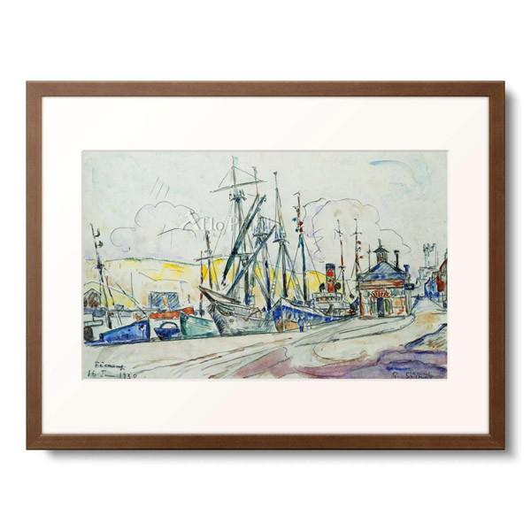 作家名： ポール・シニャック  ( 1863年 - 1935年 ) フランスの画家ジャンル： 印象派　新印象派  Artist:  Signac, Paul,1863-1935 Imagetitle:  The Port at Fecamp...